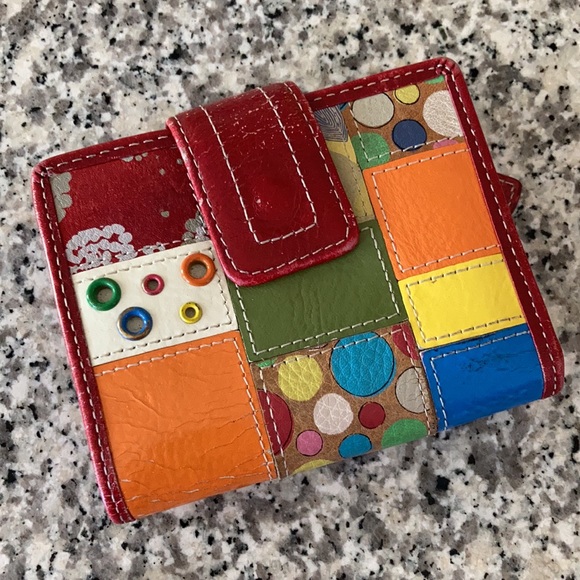 Fossil | Bags | Fossil Multi Color Wallet | Poshmark